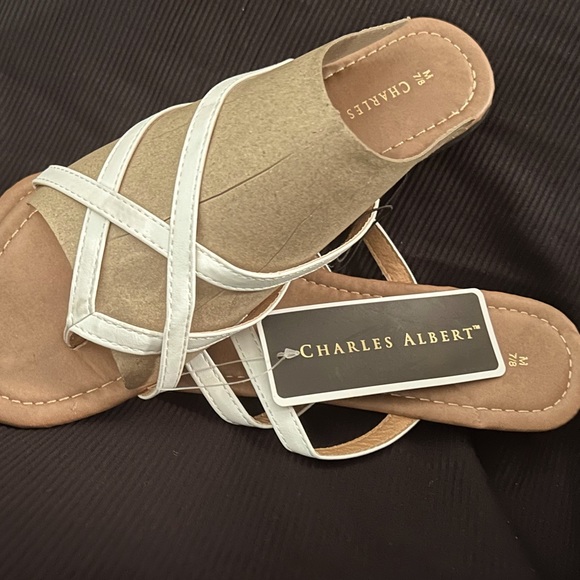 Charles Albert | Shoes | Charles Albert Women White Thong Style Sandal ...